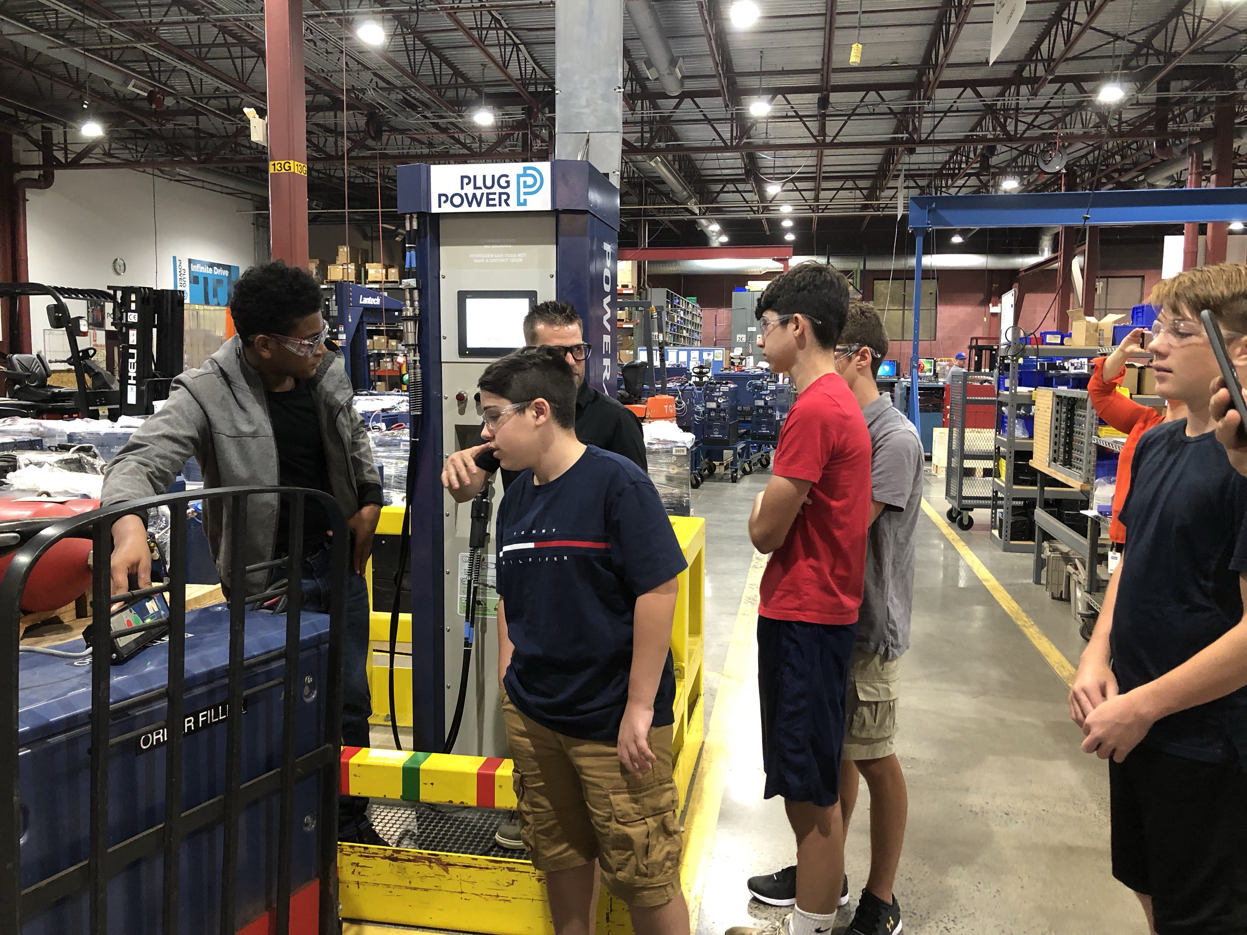 Incoming P-TECH students visit Plug Power | Troy City School District